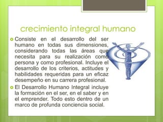 Crecimiento Integral Humano Relacionado con Contabilidad | PPTX