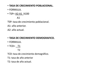 Crecimiento poblacional Honduras fórmulas tasas | PPT