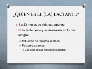 Crecimiento y desarrollo del lactante | PPTX
