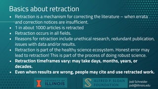 Bakker, Schneider, and Zalm "Communication of Retractions, Removals and ...