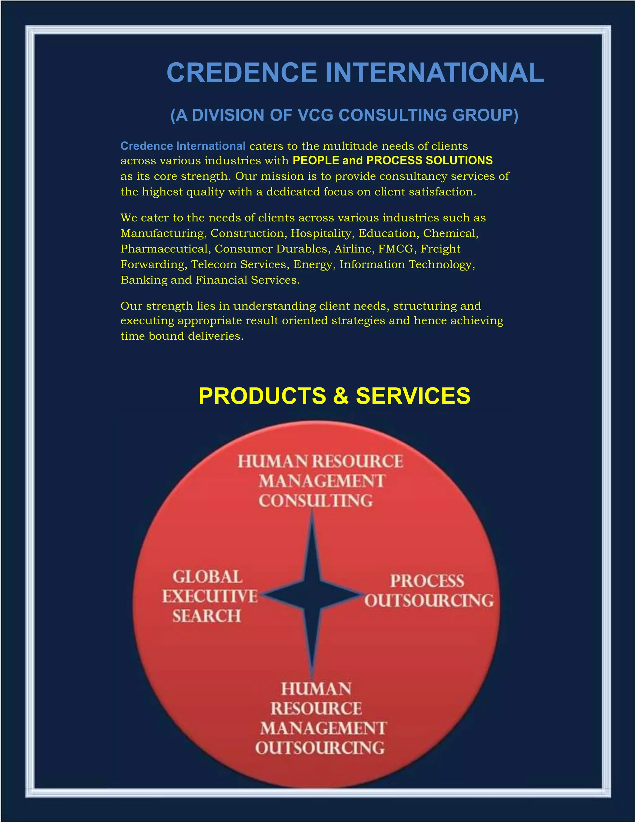 Credence International Management Consultants | PPTX