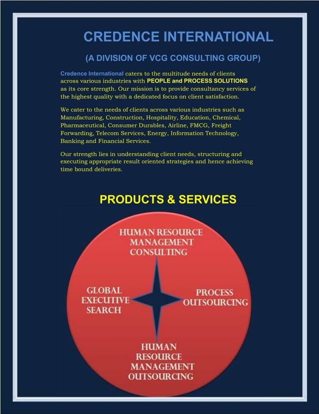 Credence International Management Consultants | PPTX | Management ...