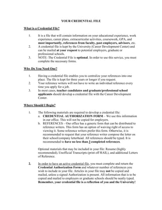 Credential File | PDF