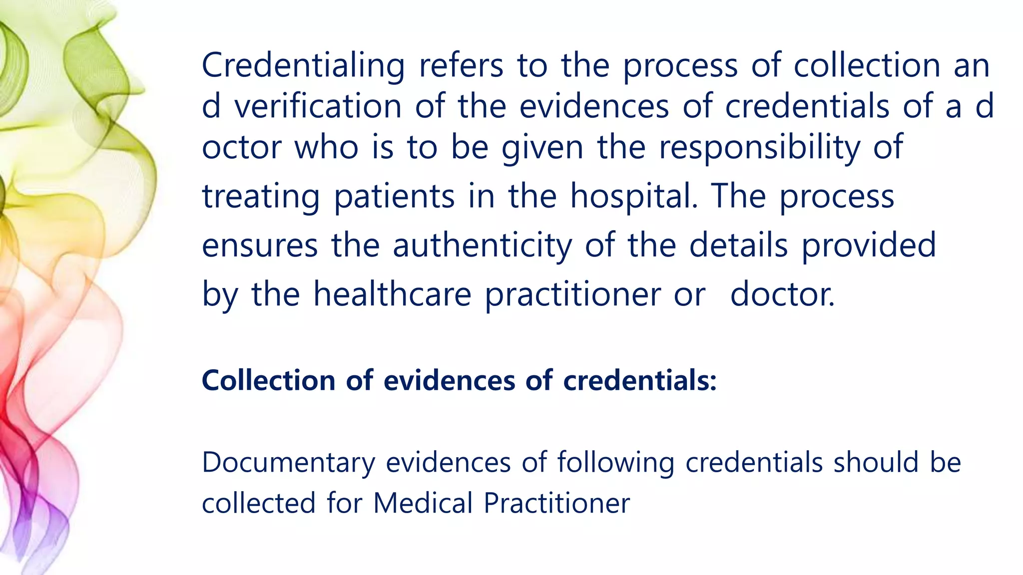 Credentialing and privileging of clinicians | PPTX