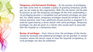 Credentialing and privileging of clinicians | PPTX