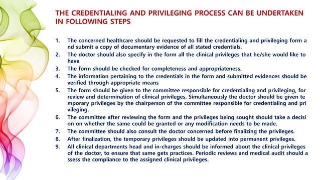 Credentialing and privileging of clinicians | PPTX | Resume Writing and ...
