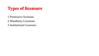 Credentialing ,licensure and nursing syndicate | PPT