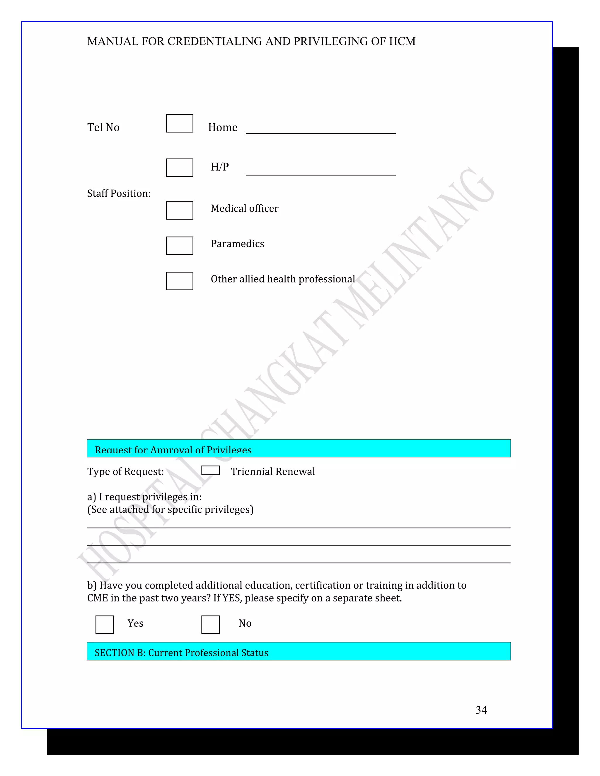 Credentialing manual hcm | DOC
