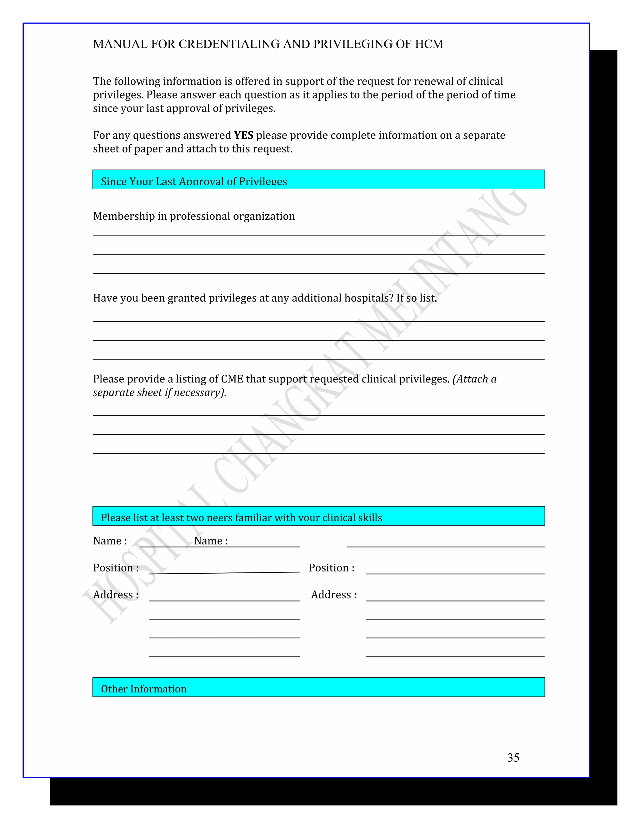 Credentialing manual hcm | DOC