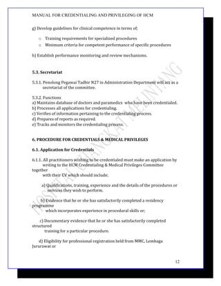 Credentialing manual hcm | DOC
