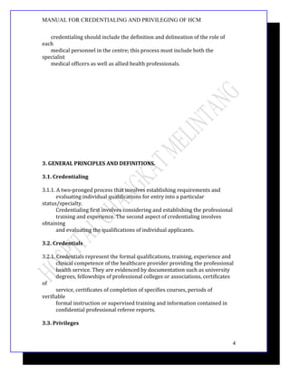 Credentialing manual hcm | PDF