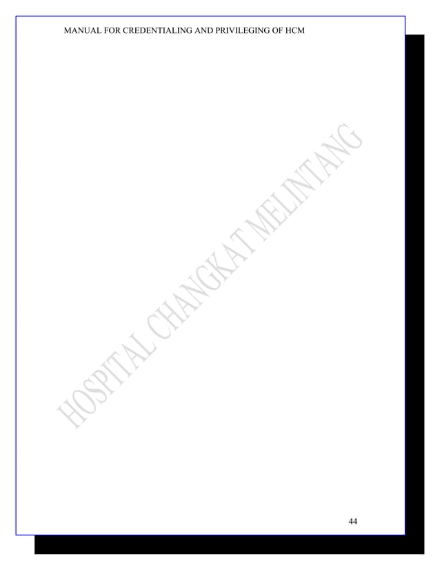 Credentialing manual hcm | PDF