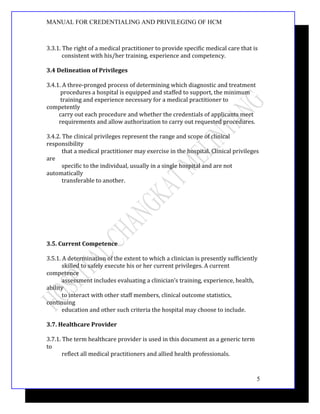 Credentialing manual hcm | PDF