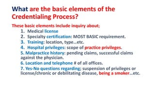 Credentialing & privileging | PDF