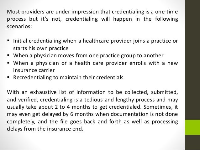 Credentialing procedure for adding new provider | PPTX
