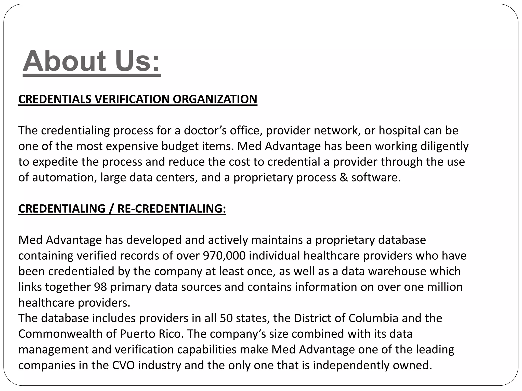 Credentialing Process | PPTX