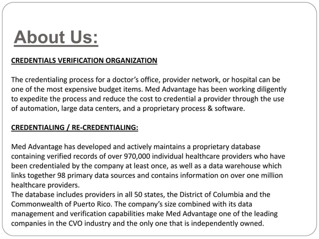 Credentialing Process | PPTX