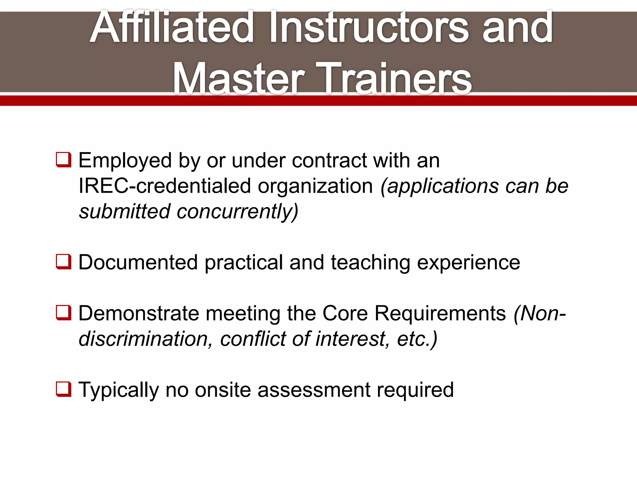 The IREC Credentialing Process | PPTX | Resume Writing and Advice | Job ...