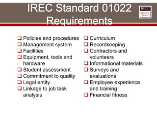 The IREC Credentialing Process | PPTX | Resume Writing and Advice | Job ...