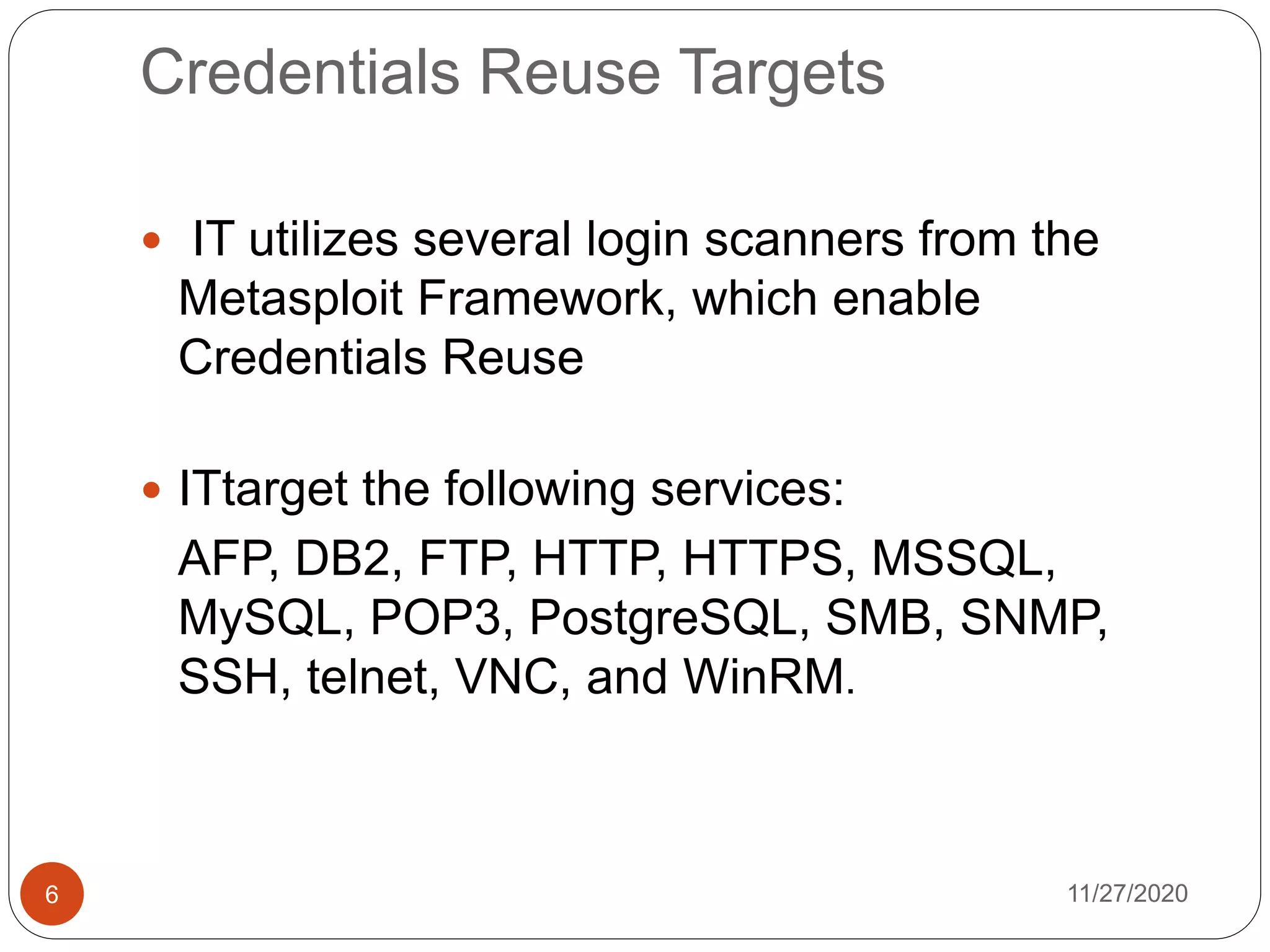 Credential reuse cyber security | PPTX