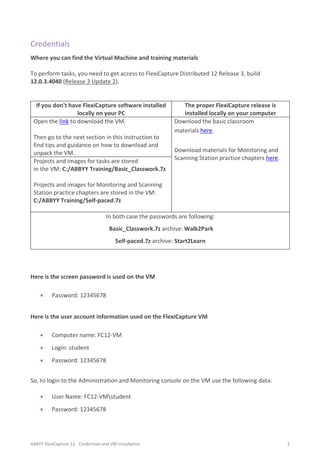 Credentials and VM Installation - Basic course.pdf