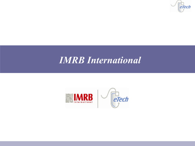 Credentials Imrb International | PPT