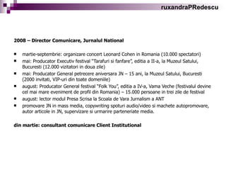 Credentials ruxandra p redescu | PPS