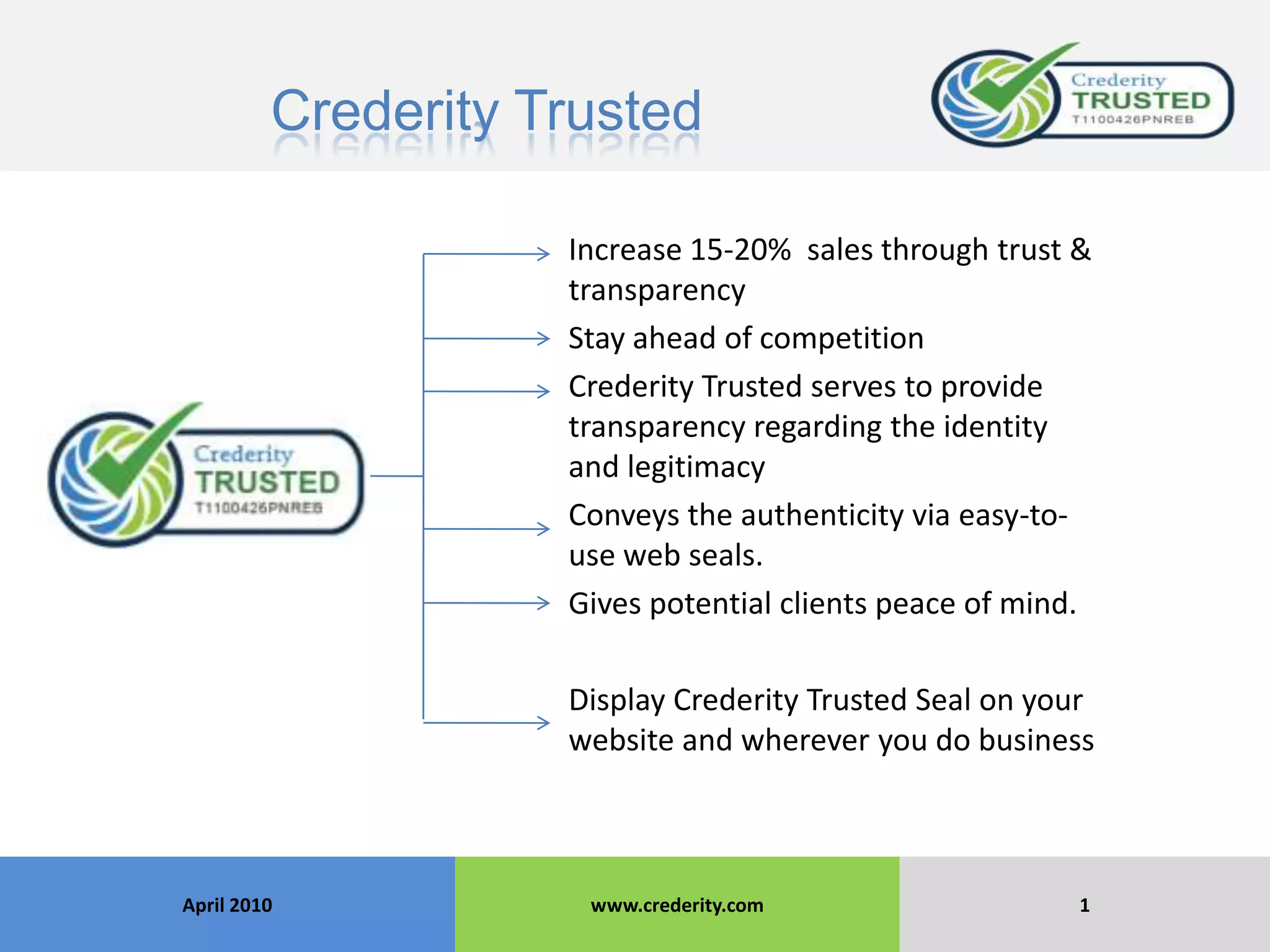 Crederity trusted intro | PPT