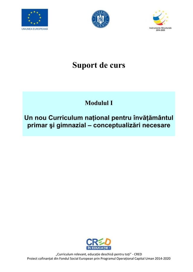 Cred g m1_suport_curs_curriculum | PDF