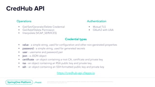 CredHub and Secure Credential Management | PPT