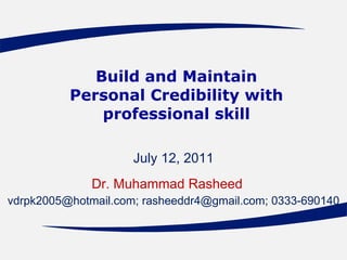 Credibility for medivet | PPT