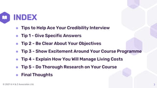 Credibility Interview | Things You Should Know! | PPTX | Resume Writing and Advice | Job Search