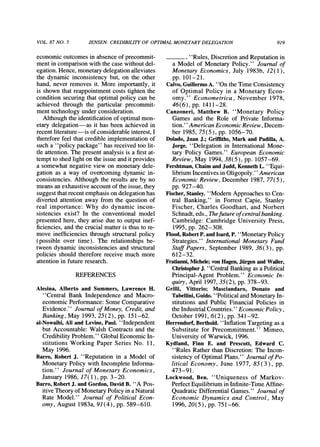 Credibility Of Optimal Monetary Delegation | PDF
