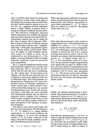 Credibility Of Optimal Monetary Delegation | PDF