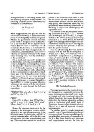 Credibility Of Optimal Monetary Delegation | PDF