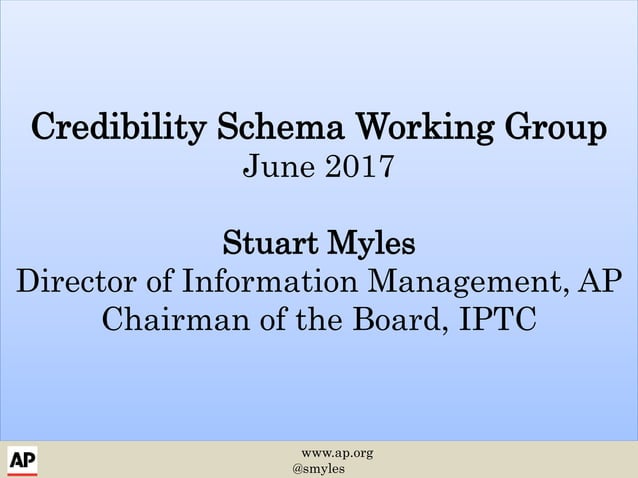Credibility Schema Working Group | PPT