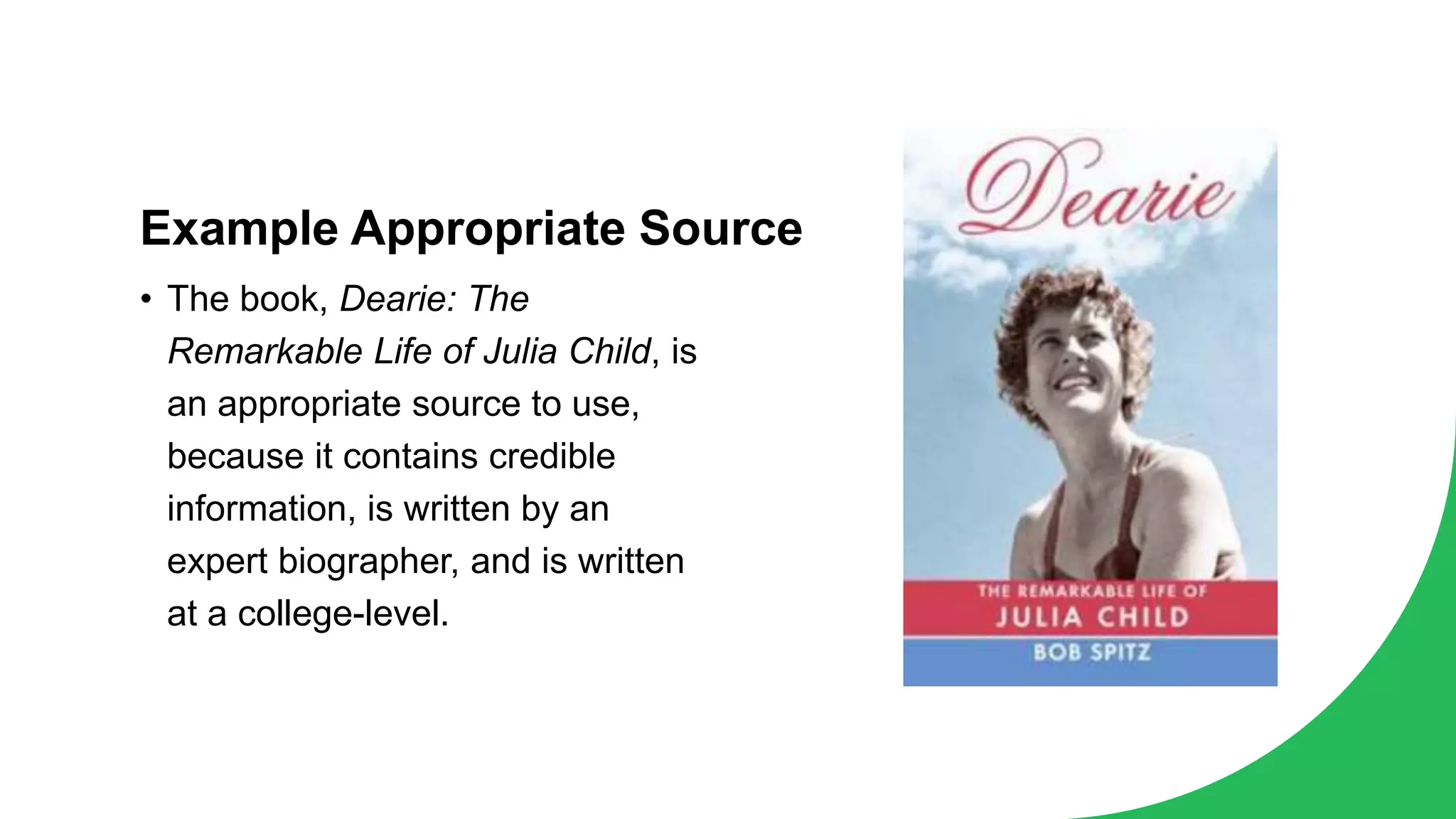 Credible and Appropriate Sources - Blast from the Past.pptx