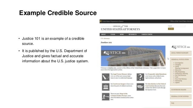 Credible and Appropriate Sources - Famous Trials.pptx