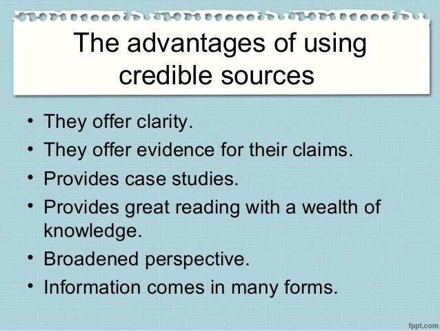 Credible sources of information