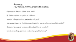 CREDIBLE SOURCES OF INFORMATION.pptx