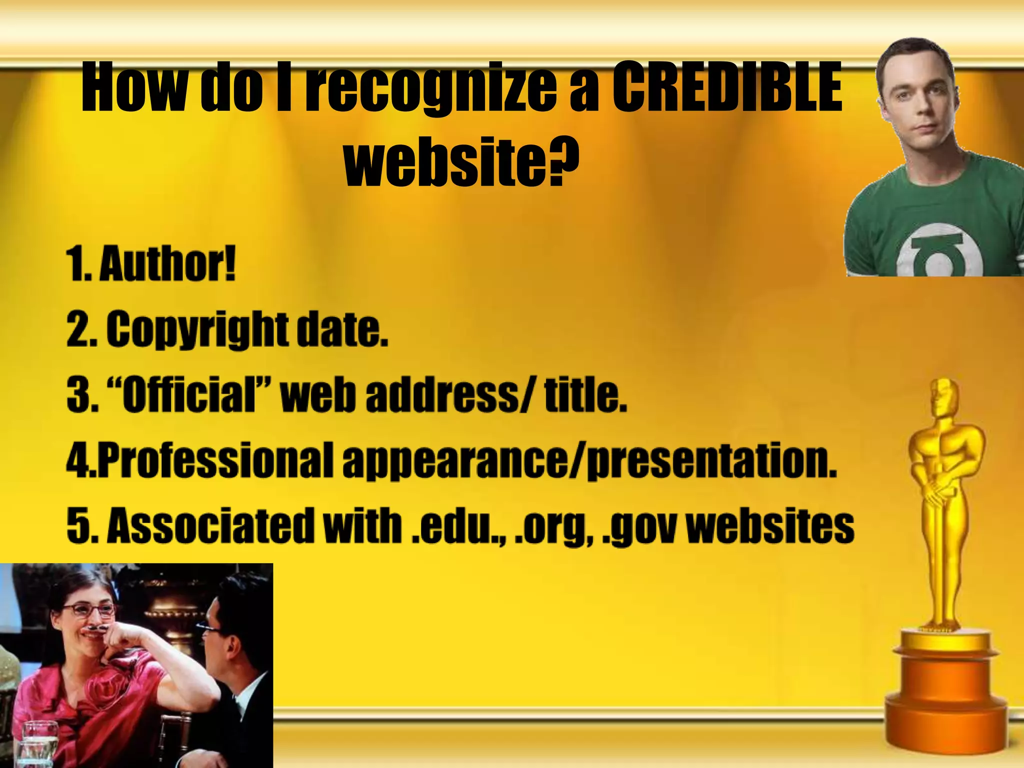 Credible websites | PPT