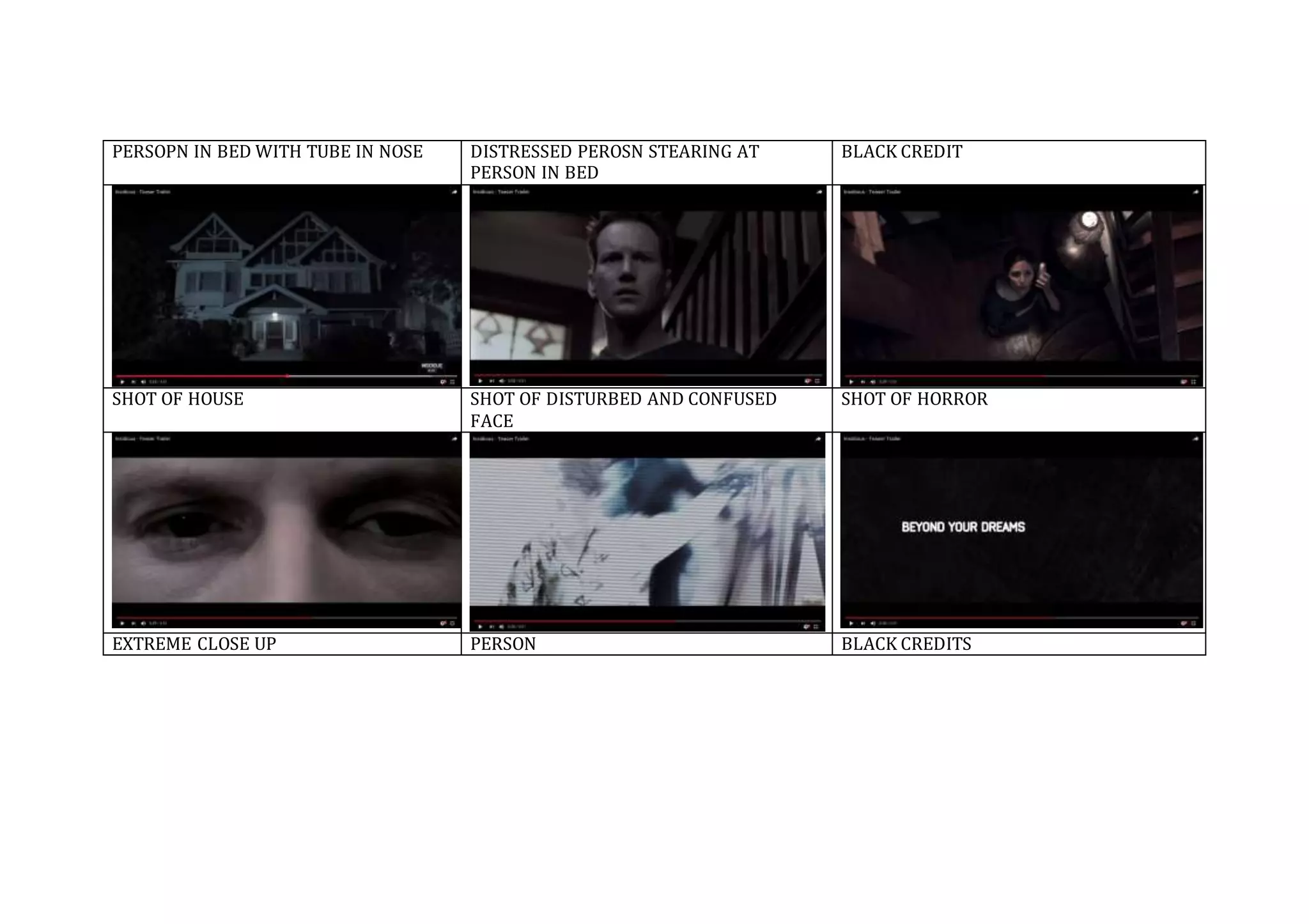 Shot by Shot Analysis | DOCX