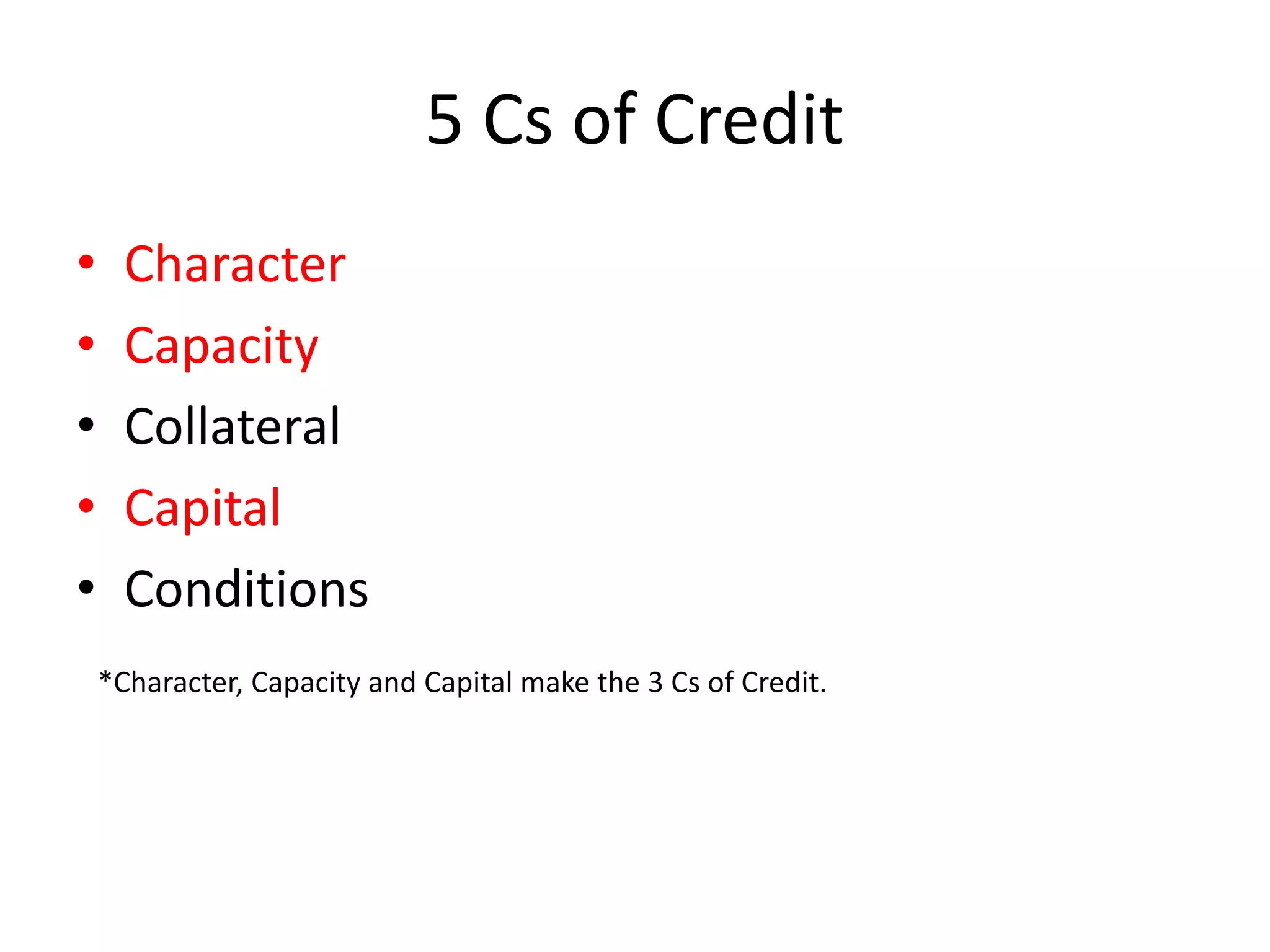 Credit - Decision Making Factors | PPTX