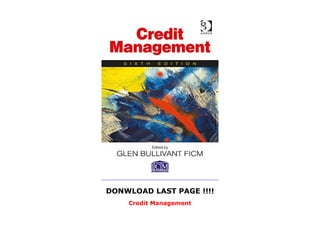 Credit Management | PDF