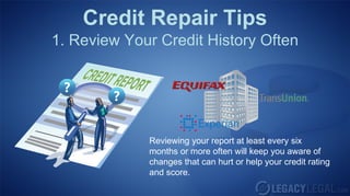 Top 10 Credit Repair Tips | PPT