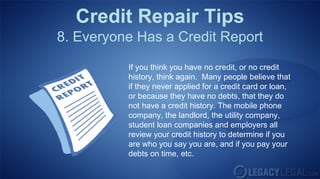 Top 10 Credit Repair Tips | PPT