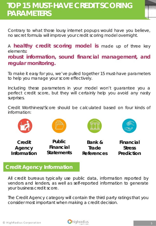 15 Key Parameters for Your B2B Credit Scoring Model | PDF