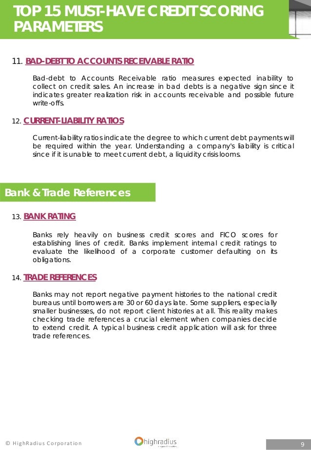 15 Key Parameters for Your B2B Credit Scoring Model | PDF