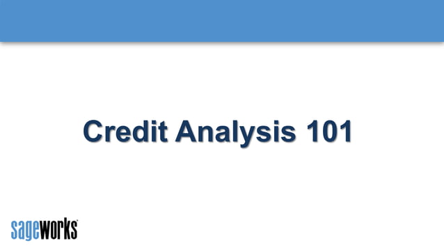 Credit Analysis 101 | PDF