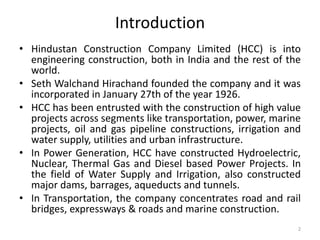 Credit Analysis Of HCC | PPT
